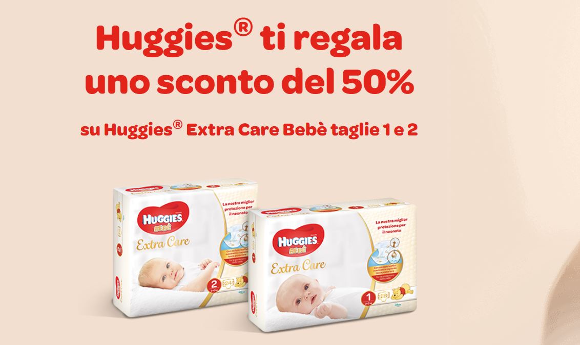 Huggies® ti regala uno sconto del 50% – Sconti A Nastro